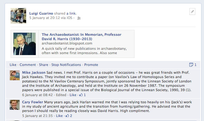 Prof. David Harris RIP – Agricultural Biodiversity Weblog